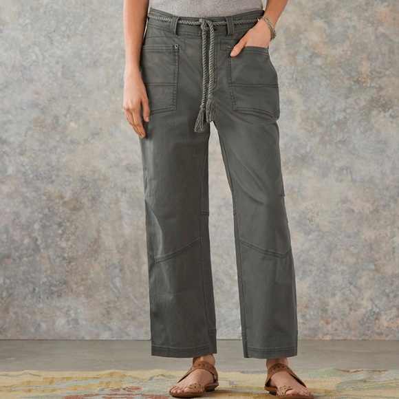Sundance | Pants & Jumpsuits | Olive Green Cargo Pants With Rope Tie ...